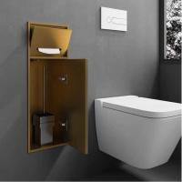 China Stainless Steel Shower Niche 12x12 Inch 4 Inch Deep Built-in Wall Storage Shelf Chrome Finish for sale