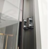 China Stainless Steel Sliding Shower Enclosure 6mm Tempered Glass Black Finish Custom Size for sale