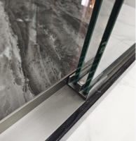 China Stainless Steel Sliding Shower Enclosure 6mm Tempered Glass Black Finish Custom Size for sale