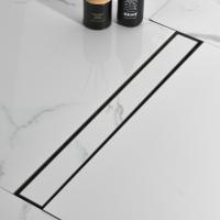 China 304 Stainless Steel Hair Catcher Floor Drain Cover 150x150mm Black for Linear Tile Inserts for sale