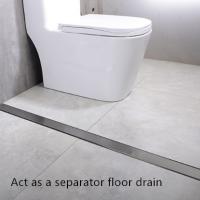 China 304 Stainless Steel Hair Catcher Floor Drain Cover 150x150mm Black for Linear Tile Inserts for sale