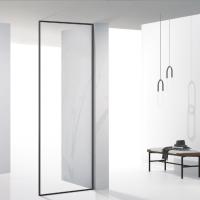 China Rose Gold Stainless Steel Corner Shower Enclosure 90cm Sliding Door for sale