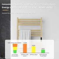 China Stainless Steel 10 Bar Heated Towel Rail Warmer Radiator for Smart Electric Water Heating for sale