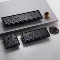 China 304 Stainless Steel Gold Floor Drain 150x150mm Odor Proof for Bathroom Commercial Kitchen for sale