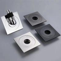 China 304 Stainless Steel Gold Floor Drain 150x150mm Odor Proof for Bathroom Commercial Kitchen for sale