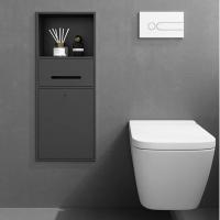 China Stainless Steel 3-in-1 Hand Towel Box 600x600mm for Hotel Bathroom Organization for sale