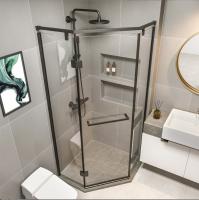 China Customizable Sliding Door Shower Enclosure Stainless Steel Tempered Glass 8mm for sale