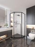 China Customizable Sliding Door Shower Enclosure Stainless Steel Tempered Glass 8mm for sale