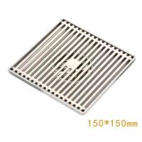 China SS304 316 Stainless Steel Linear Floor Drain 68x400mm Invisible Modern for sale