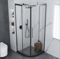 China Stainless Steel Corner Shower Enclosure 8mm Tempered Glass Sliding Door Custom Size for sale
