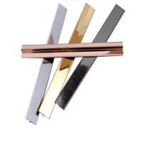 China 201 304 Stainless Steel T Profile Tile Trim Strip Mirror Gold PVD Polished for Wall Floor Decoration for sale
