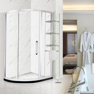 China Custom Size Stainless Steel Sliding Door Shower Enclosure 8mm Tempered Glass for sale