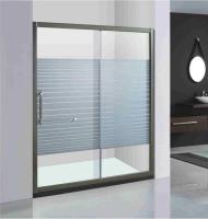 China Custom Size Stainless Steel Sliding Door Shower Enclosure 8mm Tempered Glass for sale