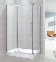 China Custom Size Stainless Steel Sliding Door Shower Enclosure 8mm Tempered Glass for sale