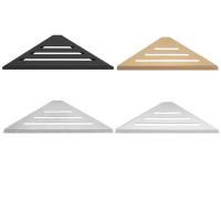China Brushed Finish Triangular Shower Shelf Caddy for Wall Mount Bathroom Storage Rack for sale