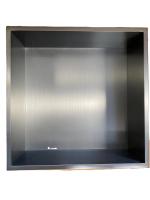 China Brushed Gunmetal Black Stainless Steel Wall Niche for Shower Room 12x24 Inch for sale