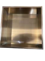 China Brushed Gunmetal Black Stainless Steel Wall Niche for Shower Room 12x24 Inch for sale