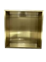 China Brushed Gunmetal Black Stainless Steel Wall Niche for Shower Room 12x24 Inch for sale