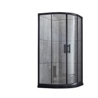 China Sliding Door Shower Enclosure Stainless Steel Frame Tempered Glass Custom Size for sale