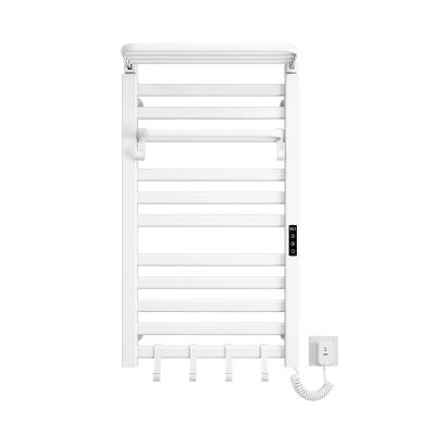 China Water and Electric Heated Dual Towel Rail Rack Wall Mounted Bathroom 87cm for sale