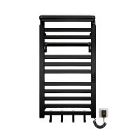 China Water and Electric Heated Dual Towel Rail Rack Wall Mounted Bathroom 87cm for sale