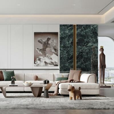 China 1200x2400mm Porcelain Polished Glazed Slab Marble Tile for Floor and Wall 9mm Thickness for sale