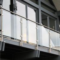 China Stainless Steel Glass Railing Mirror Polish Finish 1100mm Height Per Meter for sale