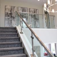 China Stainless Steel Glass Railing Mirror Polish Finish 1100mm Height Per Meter for sale