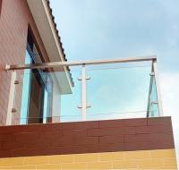 China Stainless Steel Glass Railing Mirror Polish Finish 1100mm Height Per Meter for sale
