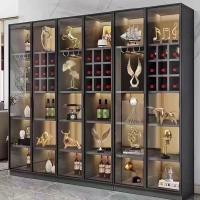 China Stainless Steel Thermostatic Red Wine Cabinet 120 Bottle Capacity Custom Size for sale