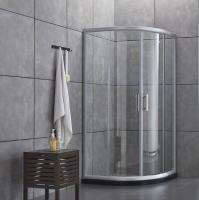 China Black Stainless Steel Sliding Door Shower Enclosure 8mm Tempered Glass Waterproof for sale