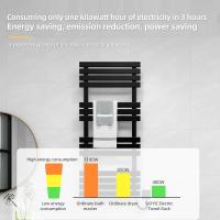 China Carbon Steel Bathroom Electric Heated Towel Rail 87cm Wall Mounted Towel Warmer for sale