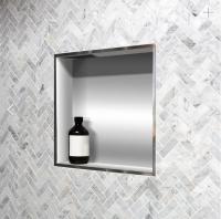 China Stainless Steel Shower Niche Shelf 300x600mm Waterproof Wall Douche for Bathroom Renovation for sale