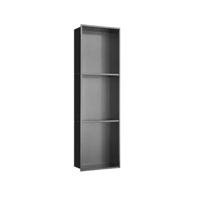 China Brushed Stainless Steel Shower Niche 12x20 Inch Wall Storage Shelf for Towels and Toiletries for sale