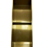 China Brushed Stainless Steel Shower Niche with LED Gold Trim 12x20 Inch Bathroom Storage Shelf for sale