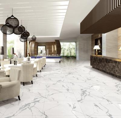 China Polished Marble Effect Porcelain Tile 600x600mm for Living Room Wall and Floor for sale
