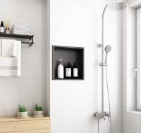 China Brushed Black Stainless Steel Shower Niche for 12 Inch Tiles by Bernkot for sale