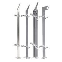 China Floor Mounted Stainless Steel Engineering Railing 1100mm Height for Shopping Mall Stair Handrail for sale