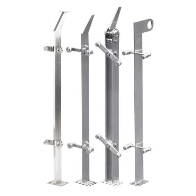 China Floor Mounted Stainless Steel Engineering Railing 1100mm Height for Shopping Mall Stair Handrail for sale