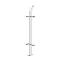 China Floor Mounted Stainless Steel Engineering Railing 1100mm Height for Shopping Mall Stair Handrail for sale