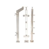 China Floor Mounted Stainless Steel Engineering Railing 1100mm Height for Shopping Mall Stair Handrail for sale