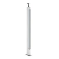 China 304 Stainless Steel Glass Handrail Villa Staircase Floor Mounted Column Bridge 1100mm Height for sale