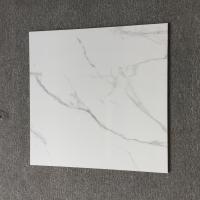 China Bianco Carrara White Porcelain Tile 600x600mm 600x1200mm for Living Room Decoration for sale