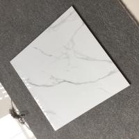 China Bianco Carrara White Porcelain Tile 600x600mm 600x1200mm for Living Room Decoration for sale