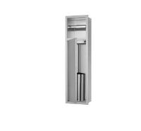 China Brushed Stainless Steel Toilet Brush Niche 595x145x140mm Waterproof Rustproof for sale