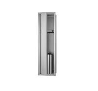 China Brushed Stainless Steel Toilet Brush Niche 595x145x140mm Waterproof Rustproof for sale