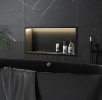 China Waterproof Stainless Steel Shower Niche with LED Light 12x36 Inch Modern Design for sale