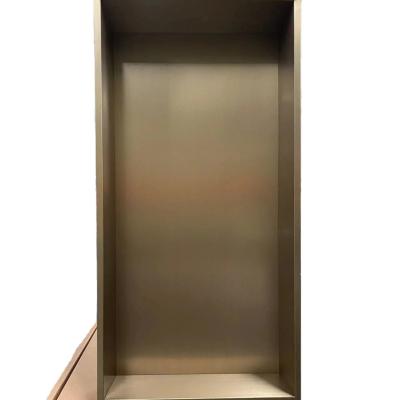 China 300x400mm Black Stainless Steel Shower Wall Niche Shelf Custom Bathroom Storage for sale