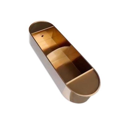 China Stainless Steel Shower Niche 304 Grade Brushed Surface Finish Wall Storage Shelf 600x200mm for sale