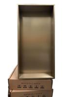 China Stainless Steel Shower Niche 304 Grade Brushed Surface Finish Wall Storage Shelf 600x200mm for sale